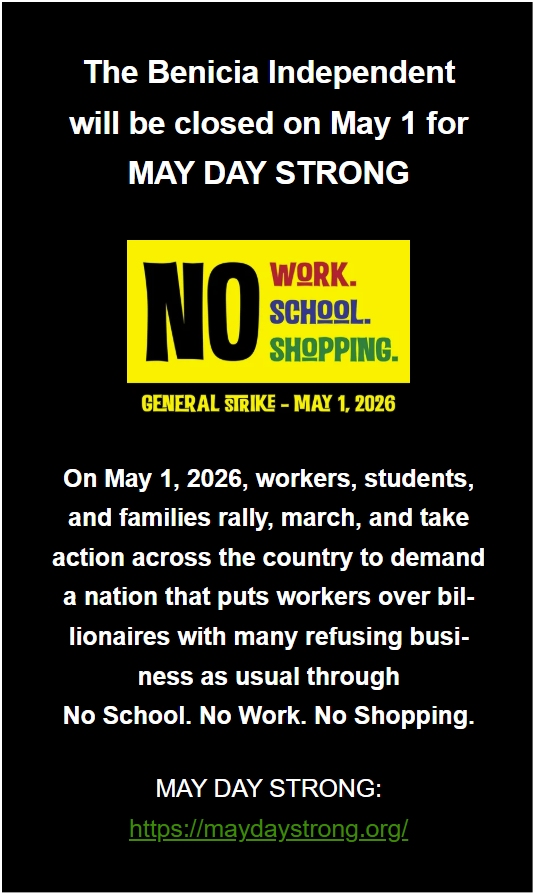 Benicia Independent to go dark on May 1 (Correction)